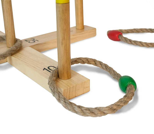 Rope Ring Toss Game Set | Wooden Ring Toss Game – YardGames.com